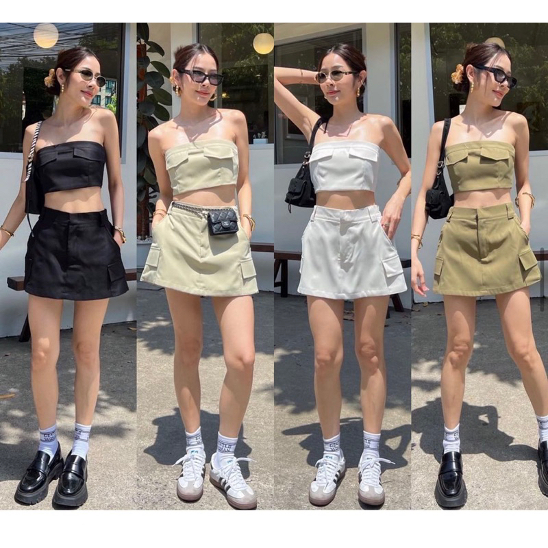 RRX Terno Cargo Skirt Tube Top #7193 | Shopee Philippines