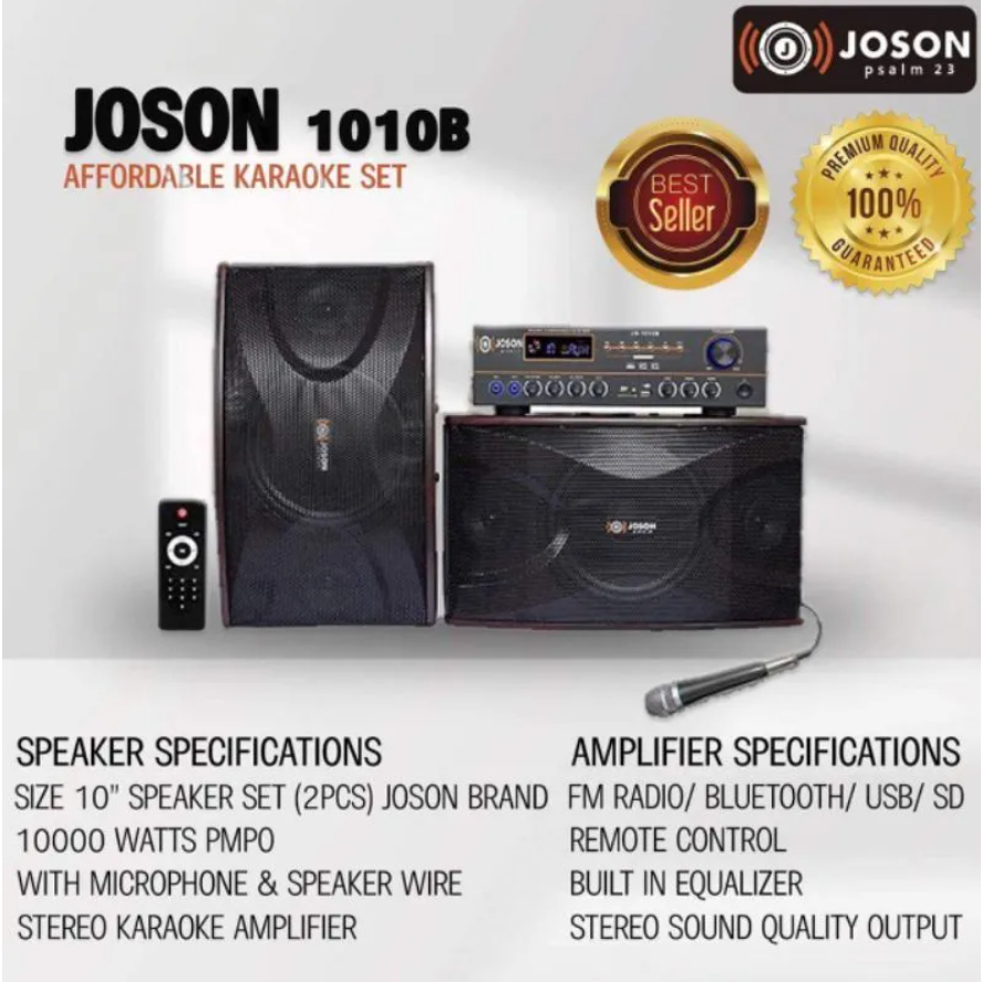 Joson JS-1010 10 Inches Micro Component System (Amplifier + Speakers ...