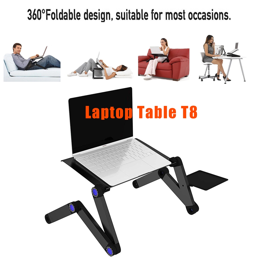 MULTIFUNCTIONAL LAPTOP TABLE T8 Portable Adjustable Foldable Desktop ...