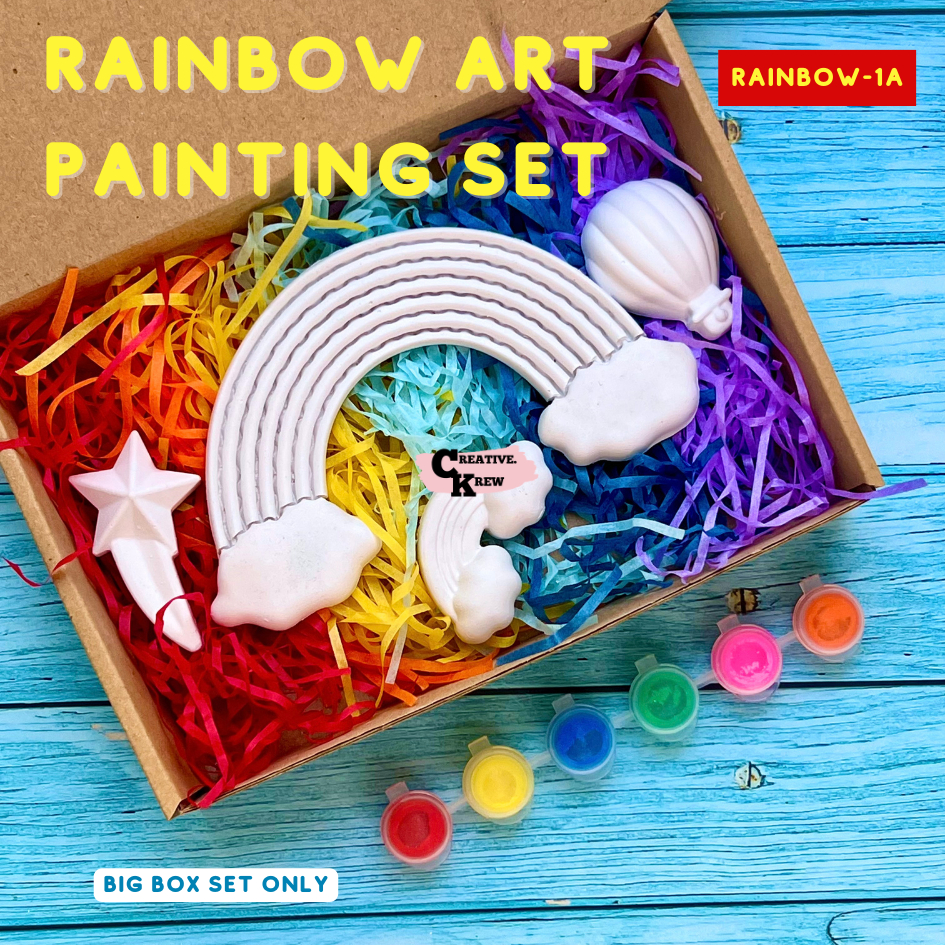 RAINBOW ART PLASTER PAINTING SET AND PARTY GIVEAWAYS GIFTS SOUVINER Art ...
