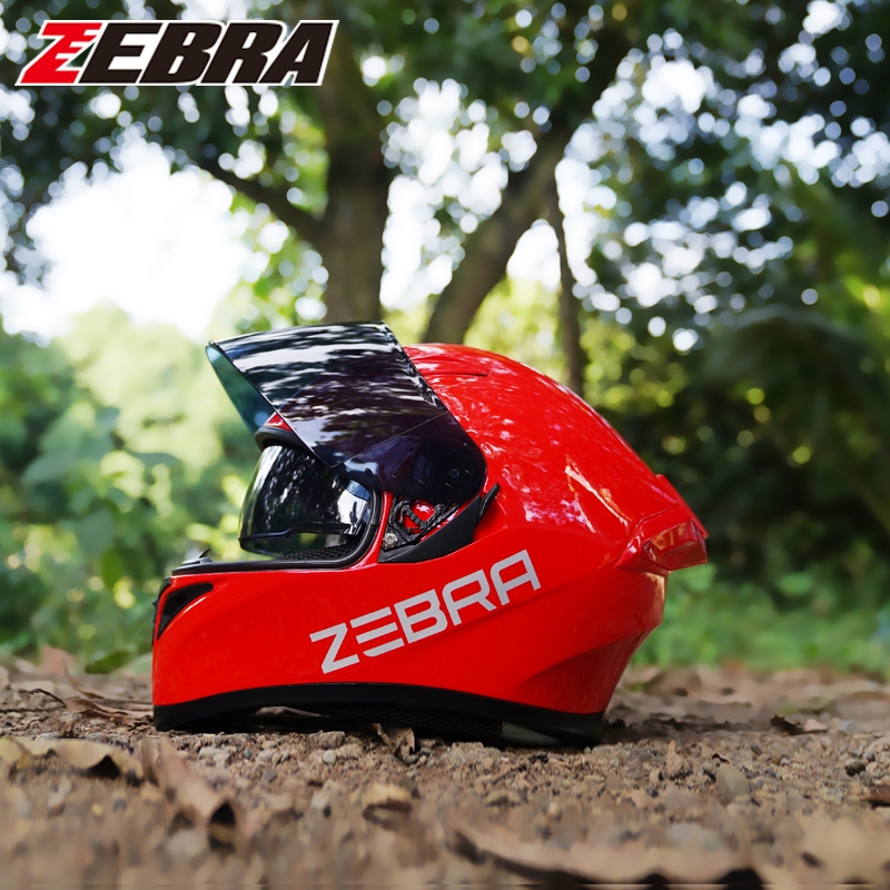 Zebra FF801 Helmet Full Face Dual Visor for Motorcycle With icc ...