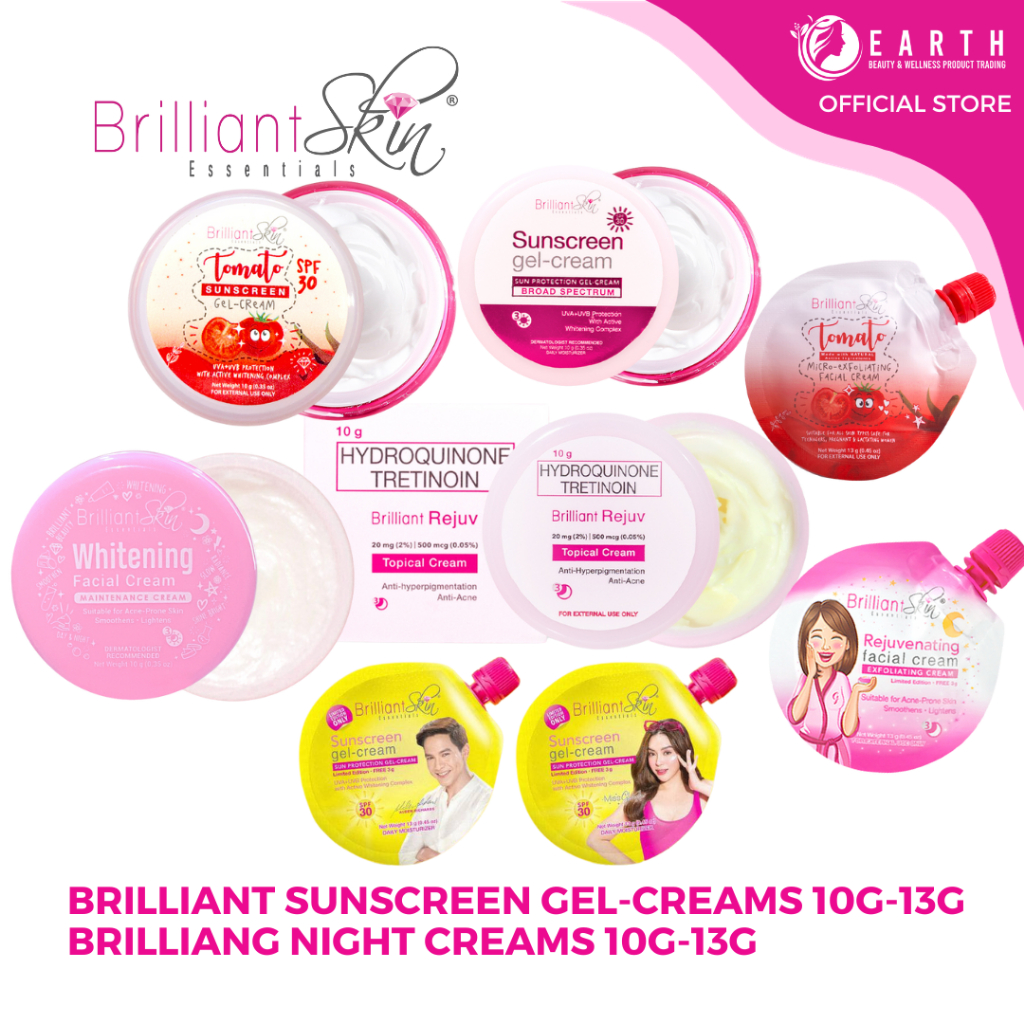Brilliant Skin Sunscreen & Night Cream 10g - 13g | Shopee Philippines