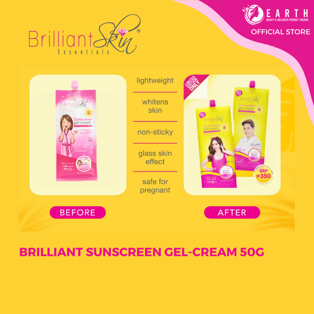 Brilliant Skin New Sunscreen Gel-Cream Spf30 50 Grams | Shopee Philippines