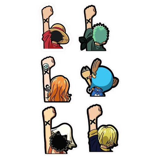 ONE PIECE LUFFY ZORO NAMI CHOPPER SANJI USOPP VINYL STICKER HIGH ...