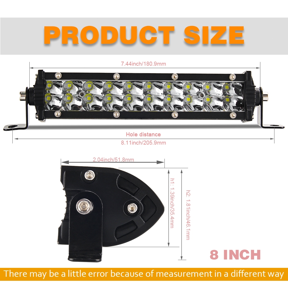 Super Slim 12V 24V 8" 20" 32" Inch LED Light Bar Spot Flood Led Bar for ...