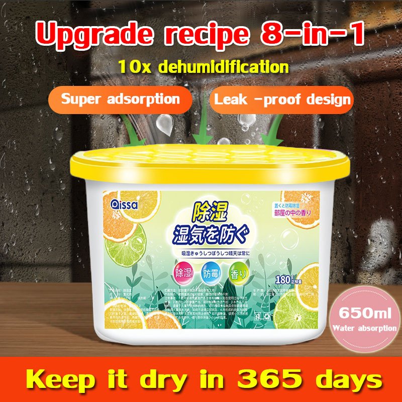 Upgrade 8-in-1 Dehumidifier Absorb 650ml Room Prevents Mold Removes ...