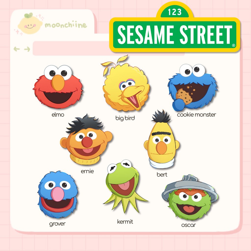 moonchiine | Sesame Street Waterproof Stickers / Sticker Bomb | Shopee ...