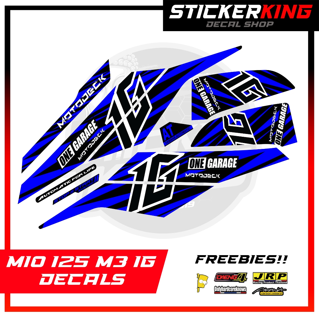 1G Motodeck Mio i125 M3 Decals with Freebies | Shopee Philippines