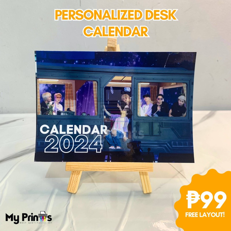 Personalized Desk Calendar 2025 with Wooden Stand A6 | Shopee Philippines