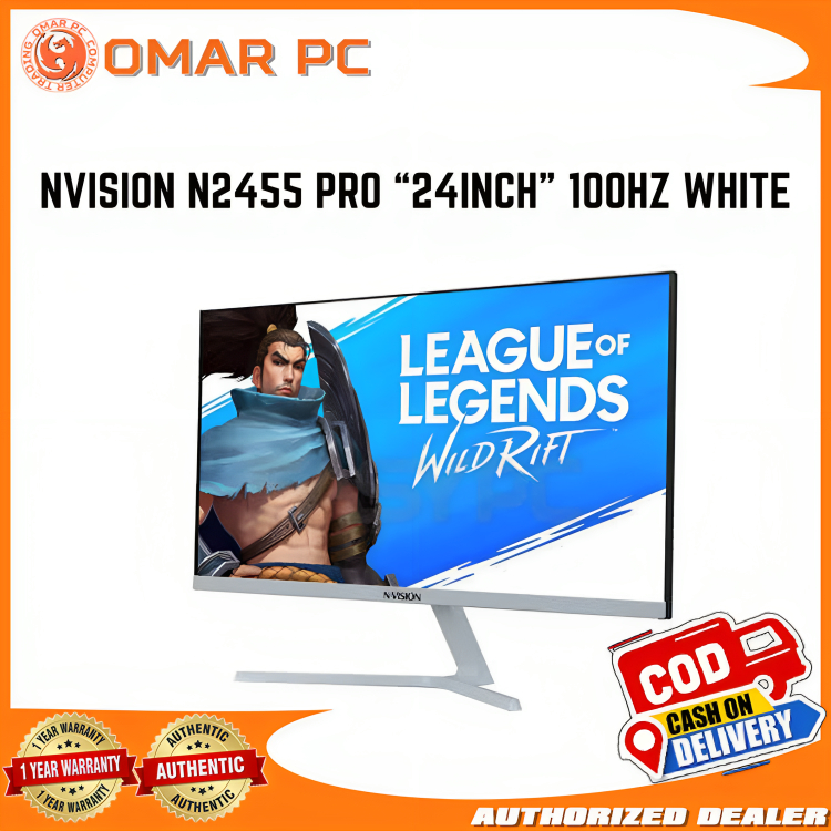 Nvision N2455 PRO 24 inch FRAMELESS 100HZFHD MONITOR (WHITE) | Shopee ...
