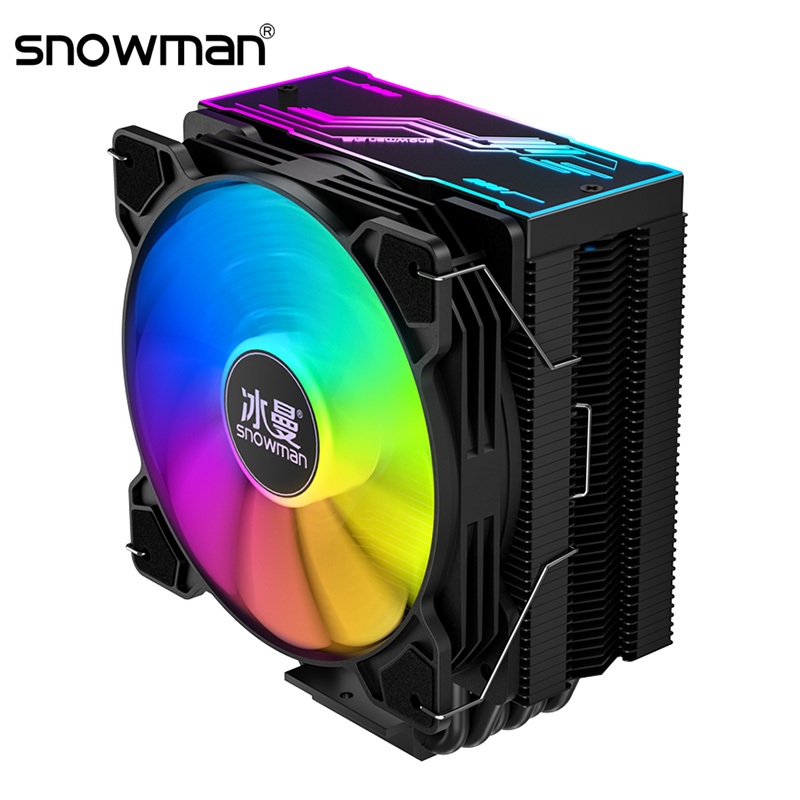 Iceman BM6000 Computer CPU Cooler 6 heatpipes copper bottom PWM fan ...