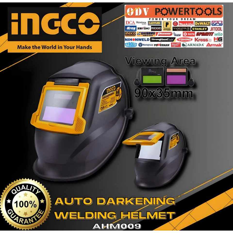 Ingco AHM009 Auto Darkening Welding Helmet ~ ODV POWERTOOLS | Shopee ...