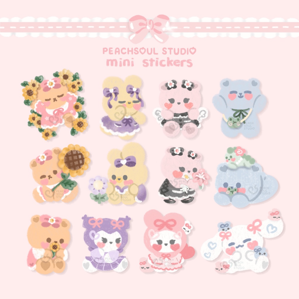 Mini Sticker Flake by PEACHSOUL STUDIO | vinyl cute sanrio sticker ...