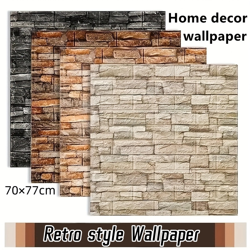 Wallpaper Bricks Wallpaper Adhesiv Wall Decor Waterproof Bricks For ...