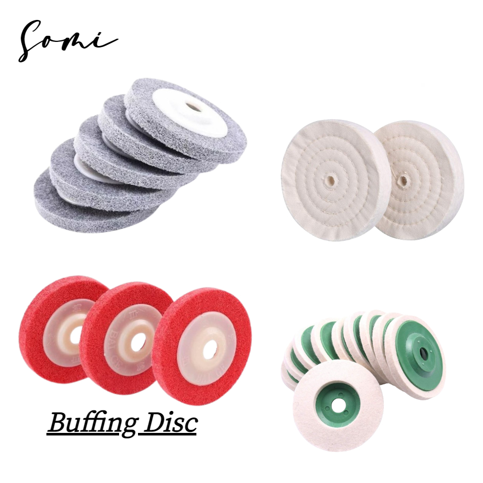 Buffing Disc/ Buffing Wheel Gray &White &Red&Cotton (Per pcs) | Shopee ...