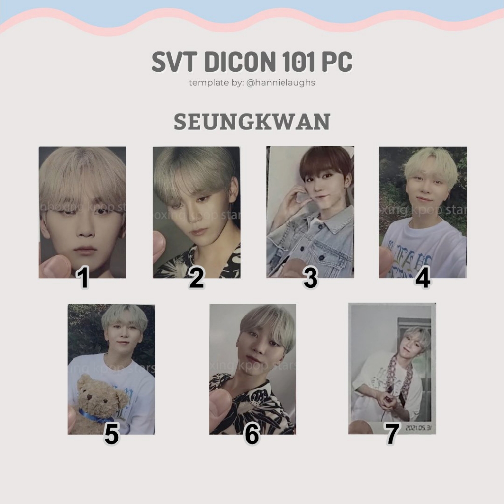 SEVENTEEN DICON 101 Photocard Custom Book Official Photocards | Shopee ...