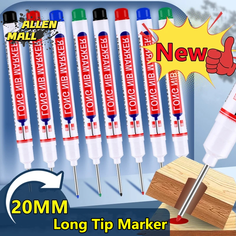 20mm Long Tip Marker Pen Woodworking Deep Hole Decoration Quick Drying ...