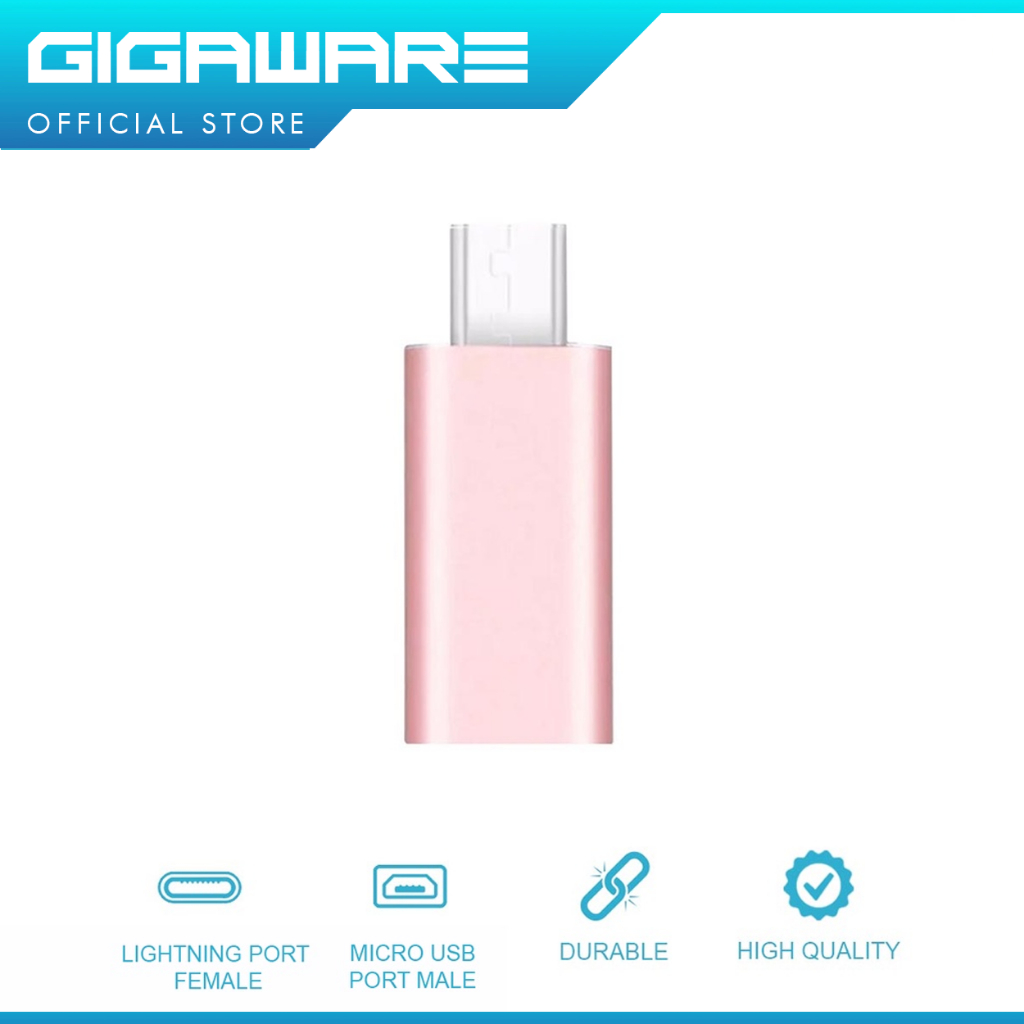 Gigaware Lightning Female to Micro USB Male Adapter | Shopee Philippines
