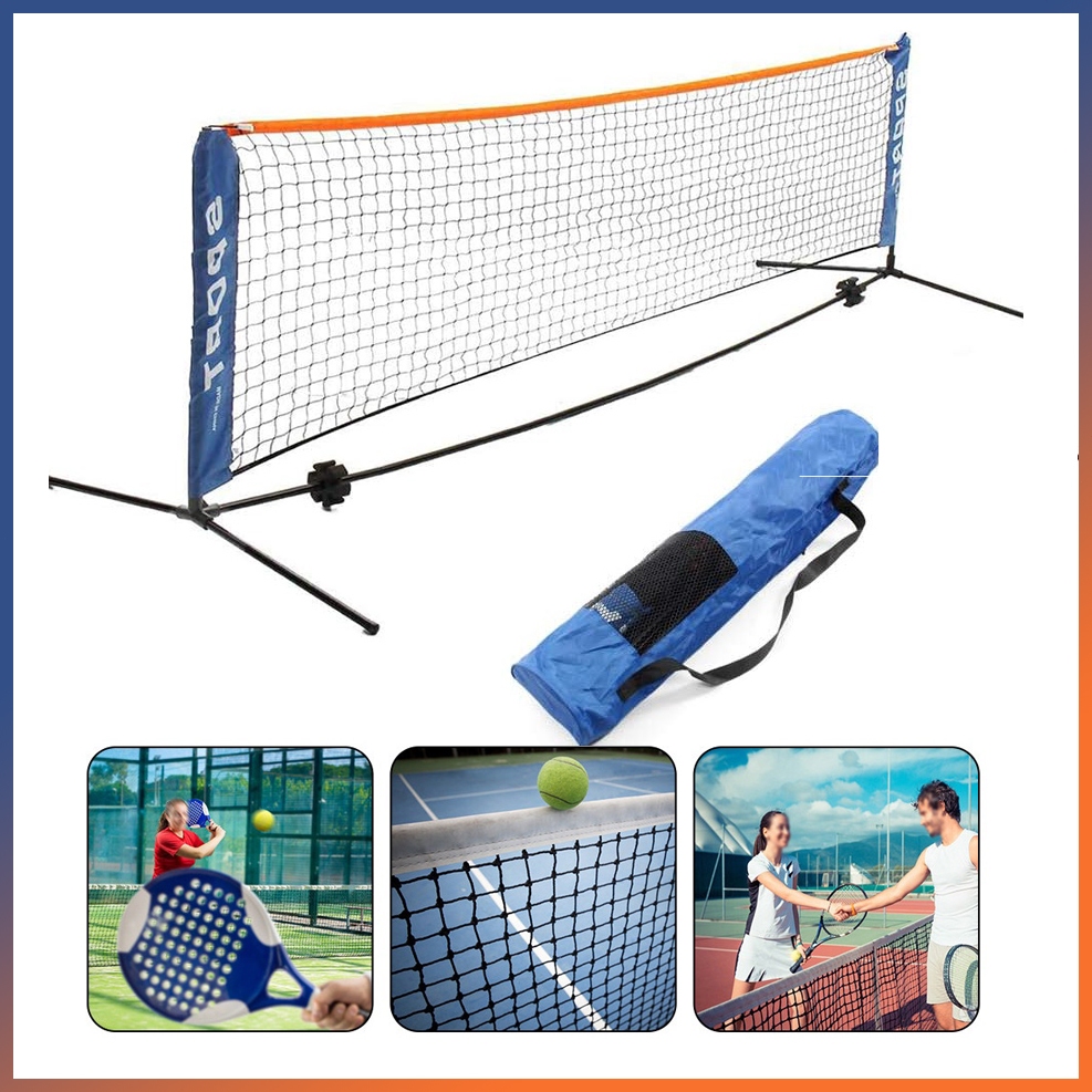 Portable Tennis Net Foldable Badminton Volleyball Net with Bag ...