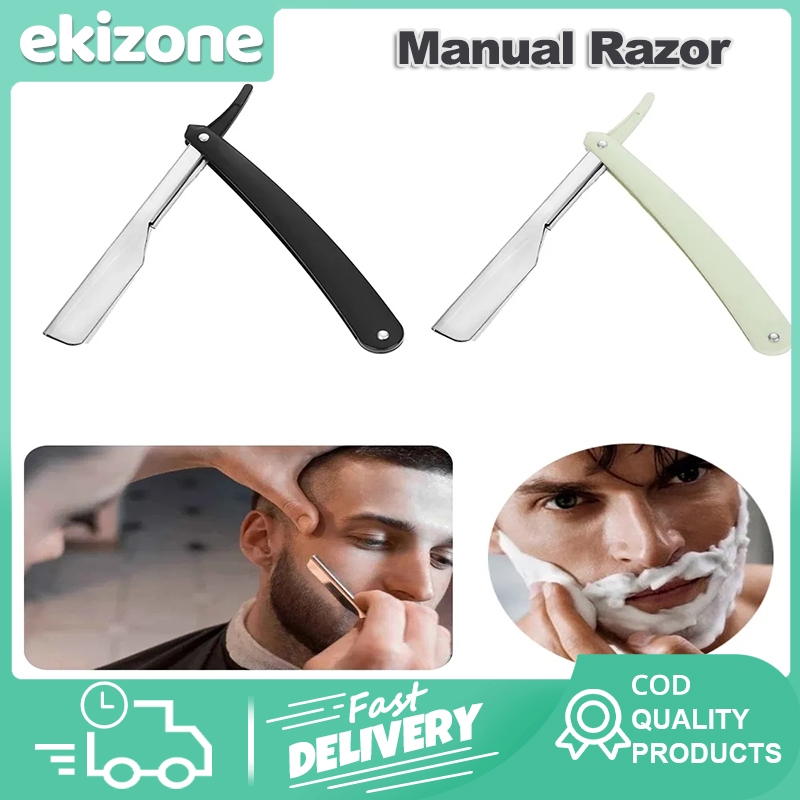 Professional Manual Shaver Folding Straight Edge Stainless Steel ...