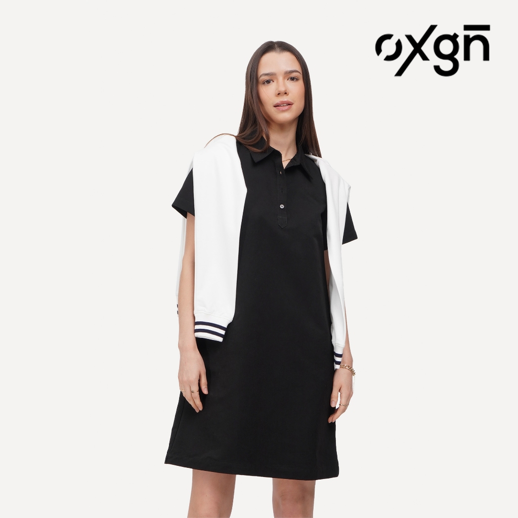 OXGN Generations Polo Dress For Women (Black) | Shopee Philippines