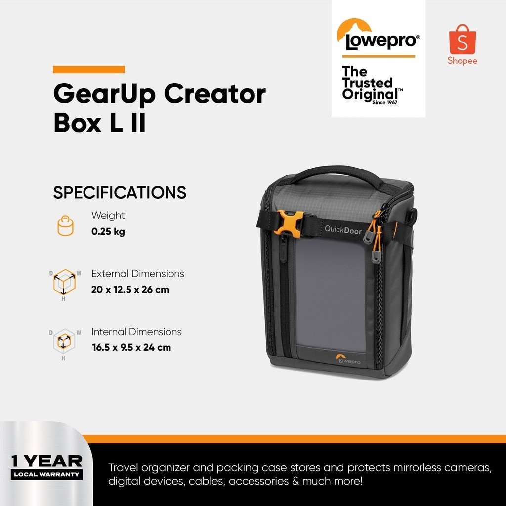 Lowepro GearUp Creator Box Large II Camera Bag Organizer for Mirrorless ...