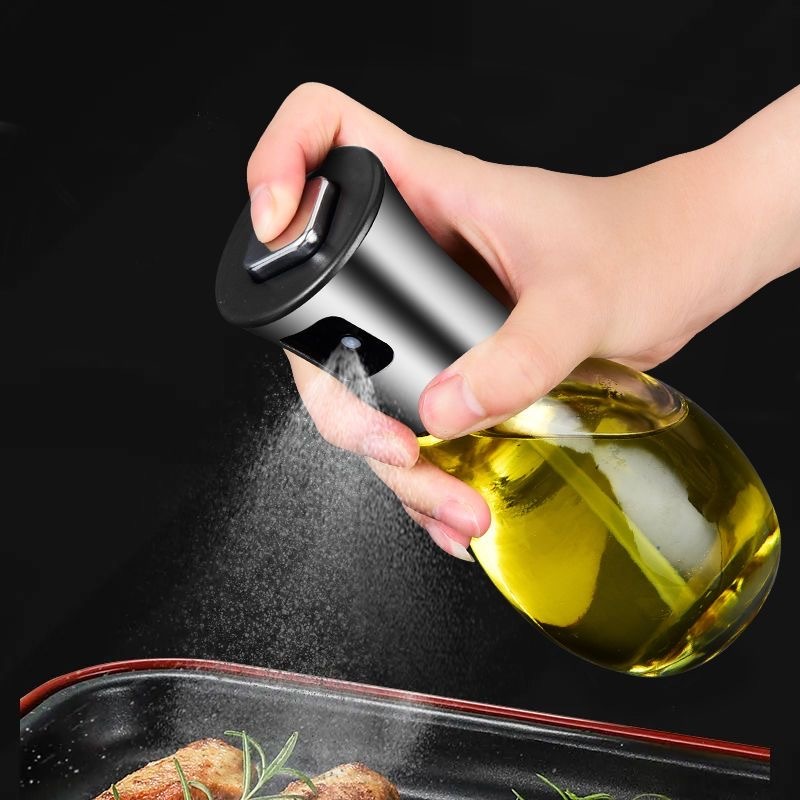 Stainless steel barbecue oil spray bottle atomized oil kettle 200ML ...