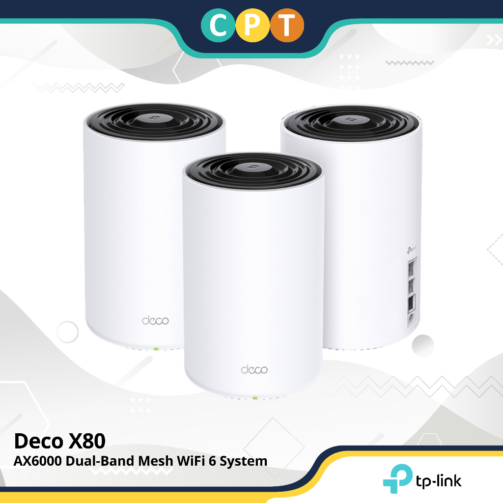[NEW ARRIVAL] TP-Link Deco X80 AX6000 Dual-Band Whole Home AI Mesh WiFi ...