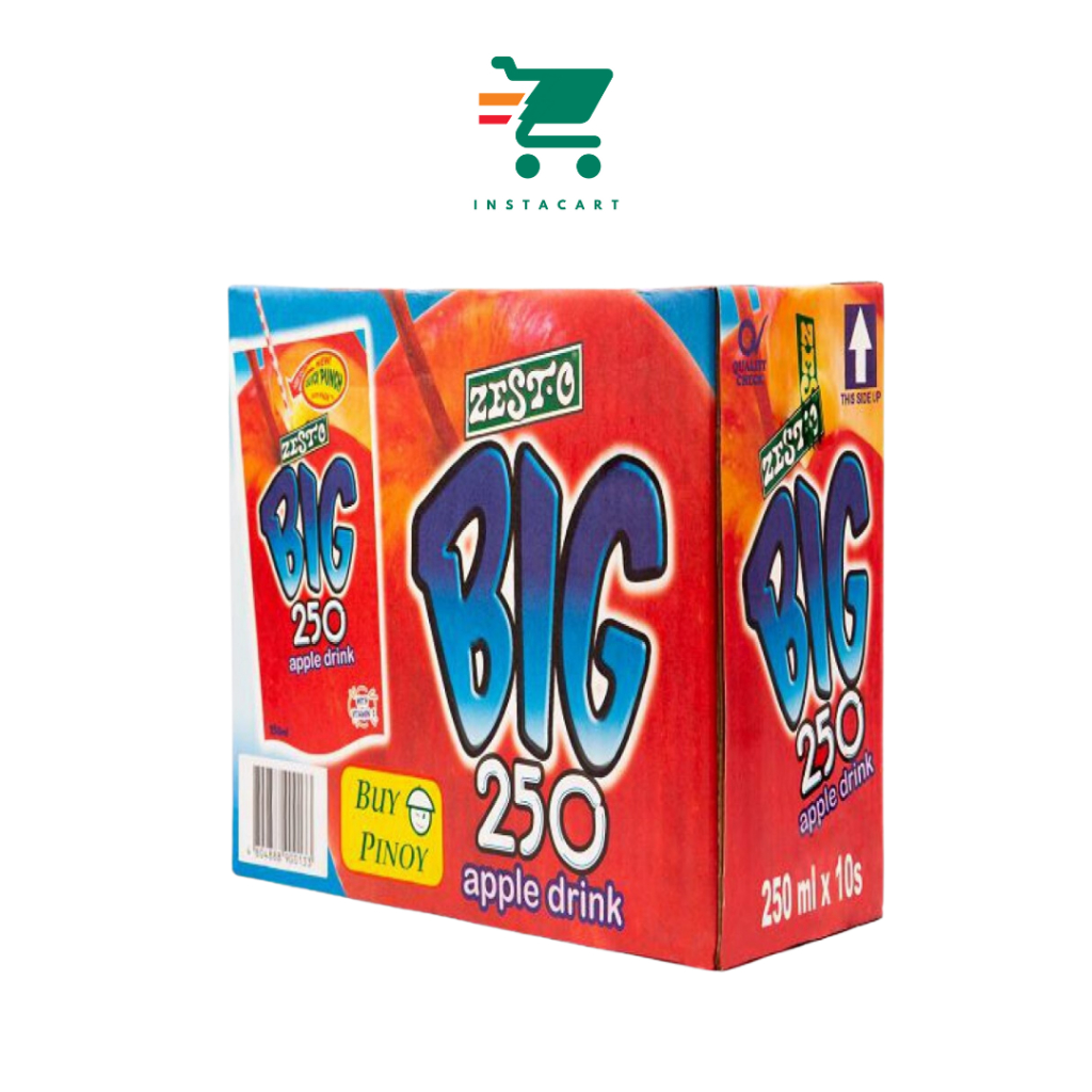 InstaCart Big 250 Apple Juice Drink 250ml x 10 | Shopee Philippines