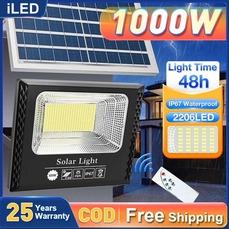 iLED solar flood light outdoor solar light IP67 waterproof solar led ...