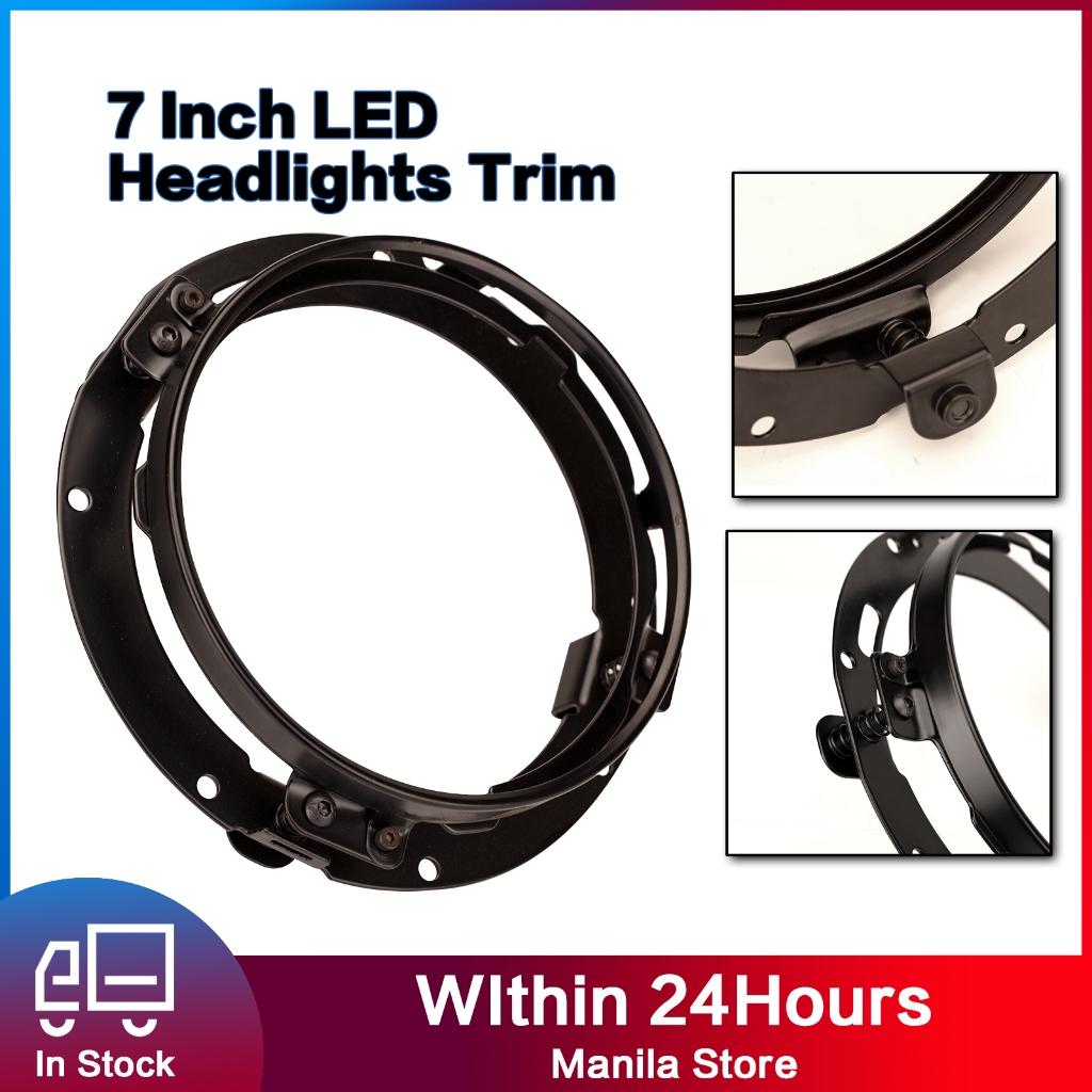 1 PCS 7 Inch Round LED Headlight Mounting Bracket Trim Ring Car ...