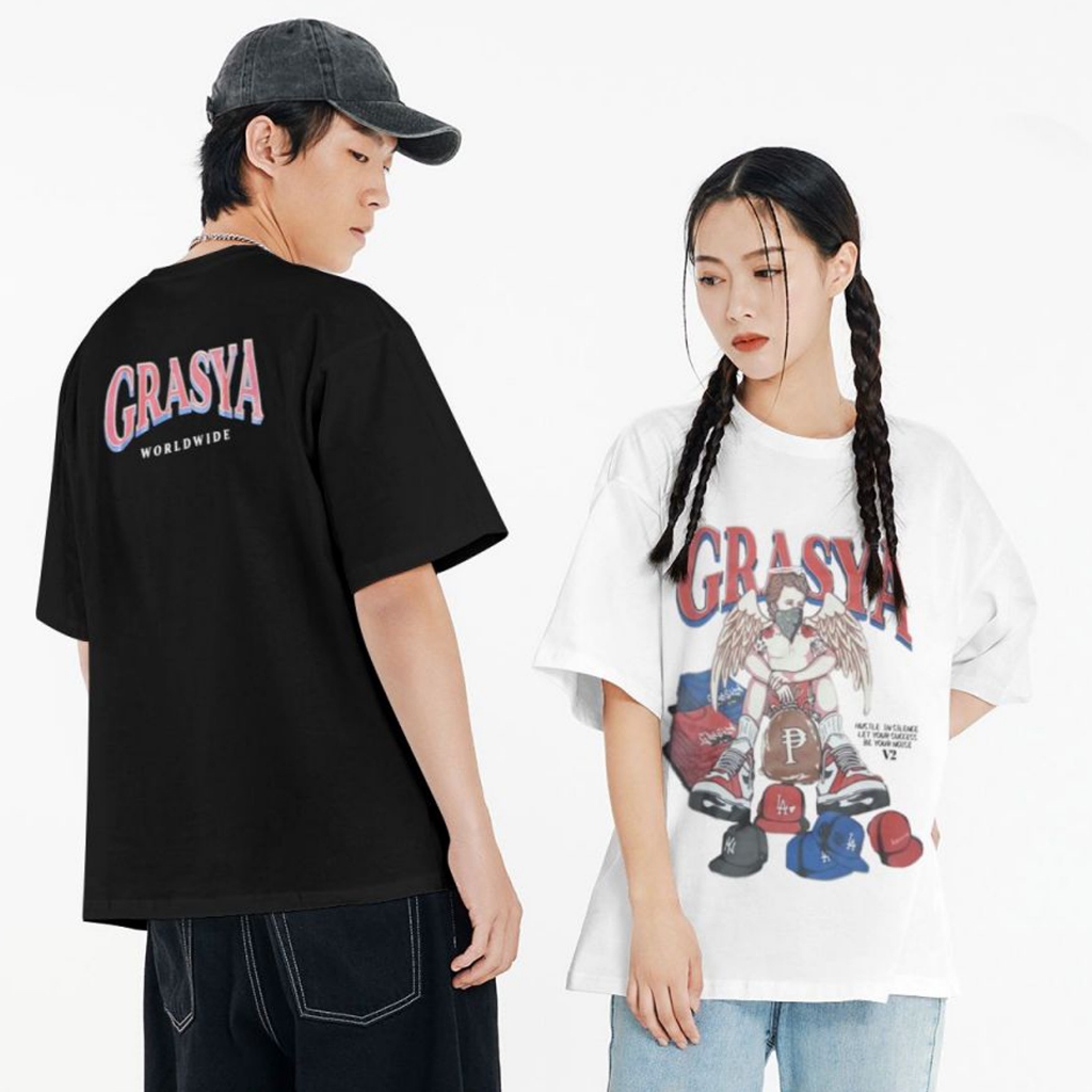 GRASYA WORLD WIDE HUSTLER ANGEL V2 SHIRT cotton neuter fashion T-shirt ...