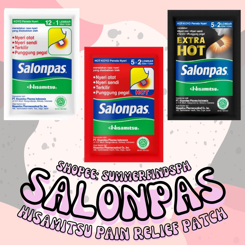 SALONPAS HISAMITSU MEDICATED PLASTER PAIN RELIEVER PATCH CLASSIC HOT ...