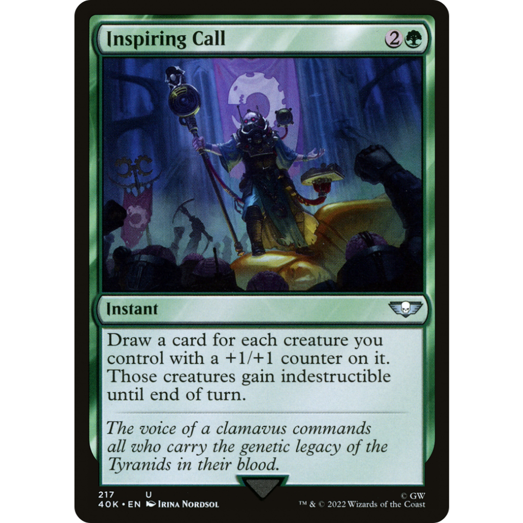 Inspiring Call 40k-217 MTG Top Ratings Proxy (sticker is already on mtg ...