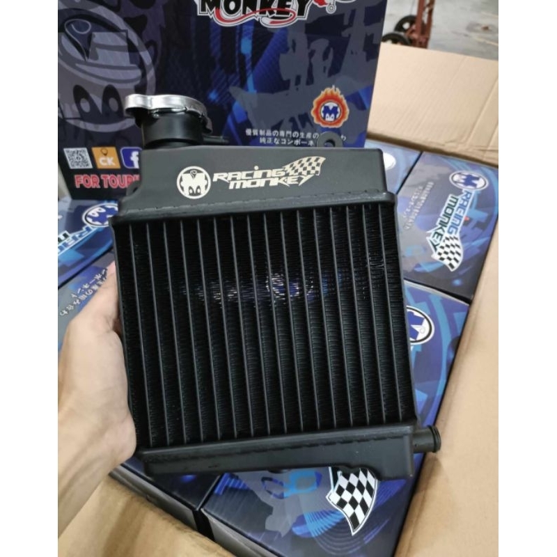 RACING MONKEY BIG RADIATOR ASSY 2 ROW FOR YAMAHA AEROX V2 / NMAX V2 ...