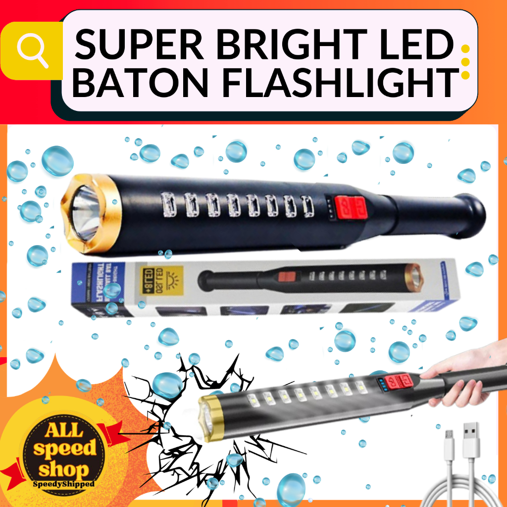 9-LED Baseball Bat Flashlight – Powerful, Rechargeable, and Multi ...