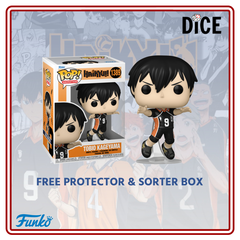 Funko Pop Tobio Kageyama #1389 Haikyuu! (FREE Dice Protector + sorter ...