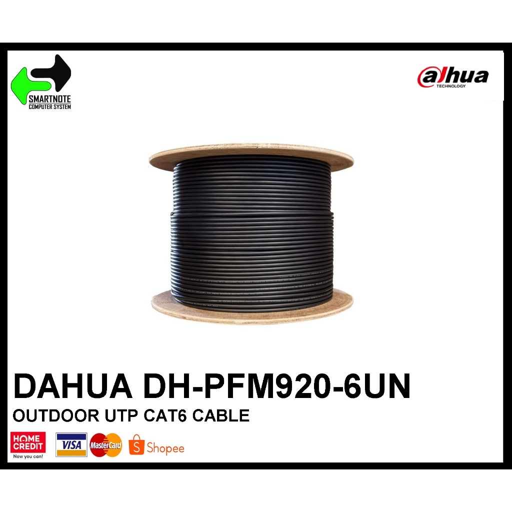 DAHUA OUTDOOR CAT6 UTP CABLE (PFM920-6UN) UTP CAT6 Cable | Shopee Philippines