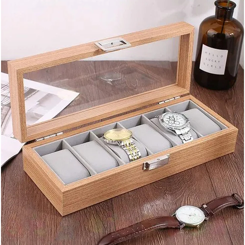 6 Slot Wooden Display Board for Watch Case Watch Tray Watch ...