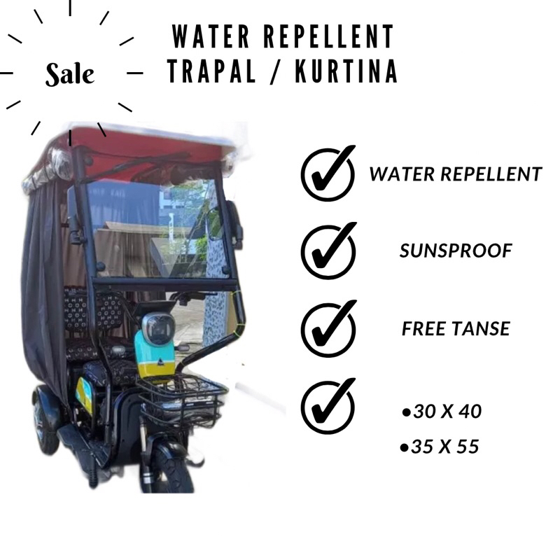 WATER PROOF KURTINA FOR EBIKE, GOLF CART, TRICYLE | Shopee Philippines