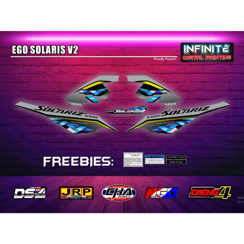 Mio i 125 Malaysian Decals ( Ver2 Ego Solariz ) ( WITH FREEBIES ...