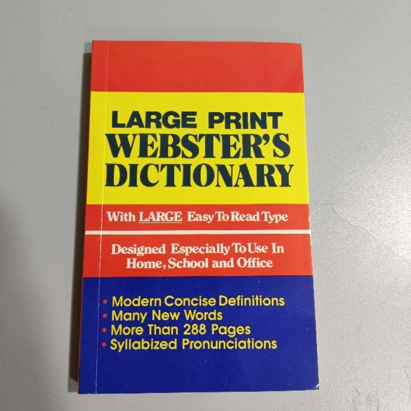 Large Print Webster's Dictionary | Shopee Philippines
