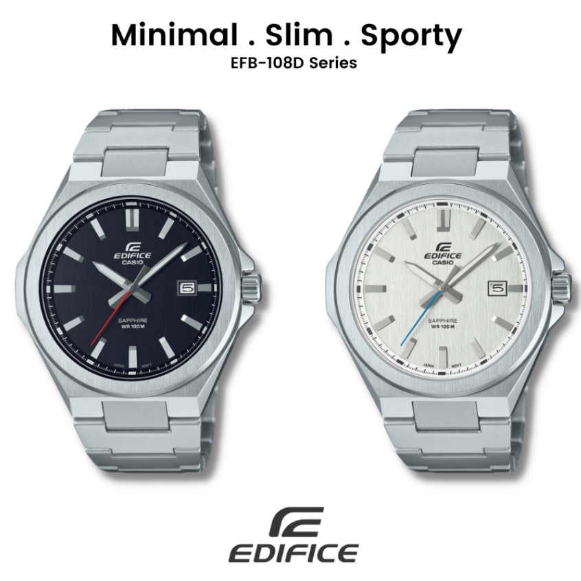 100% original Casio Edifice EFB-108D-1A / EFB-108D-7A - EFB-108D-1AVCF ...