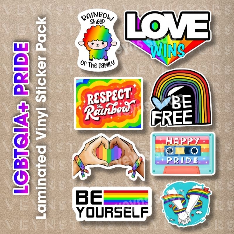 LGBTQIA+ PRIDE LAMINATED VINYL STICKER PACK | Shopee Philippines