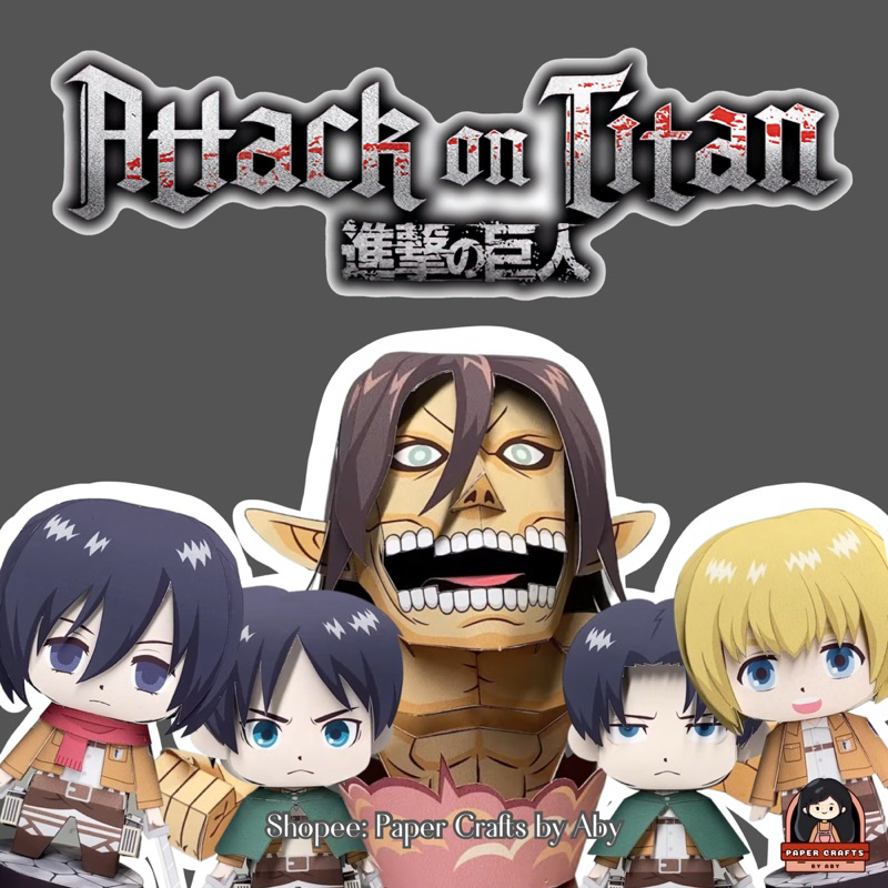 Attack on Titan Paper Craft / Paper Anime Action Figure | Shopee ...