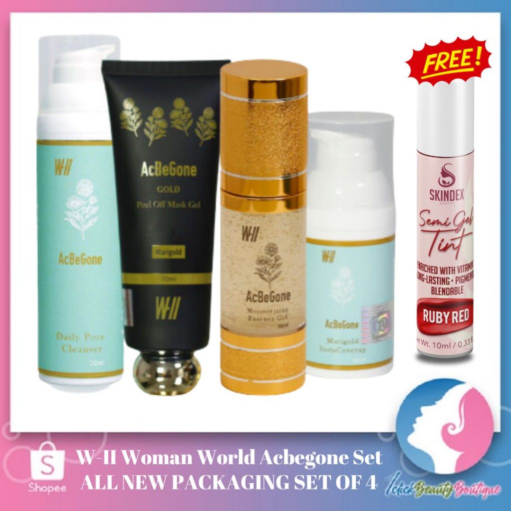 NEW PACKAGING!!! Authentic Acbegone Acne Treatment Set GET FREE LIPTINT ...