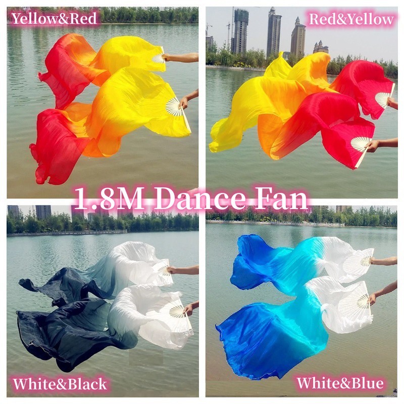1.8M Long Dance Fan Belly Dance Performance Long Fan Stage Performance ...