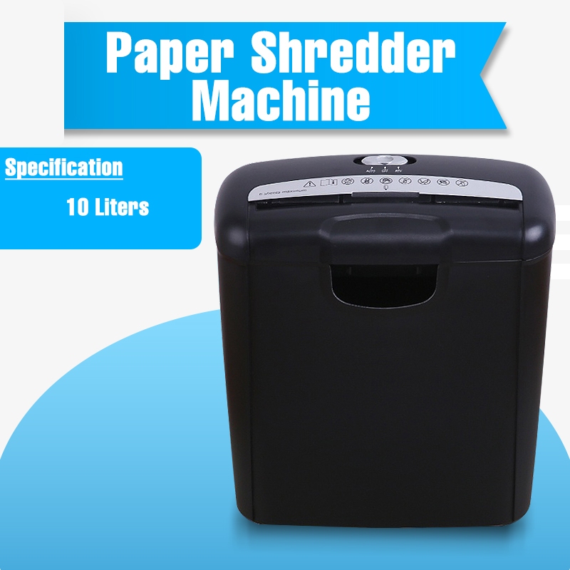 Paper Shredder Strip Cutter Machine Black 10L | Shopee Philippines