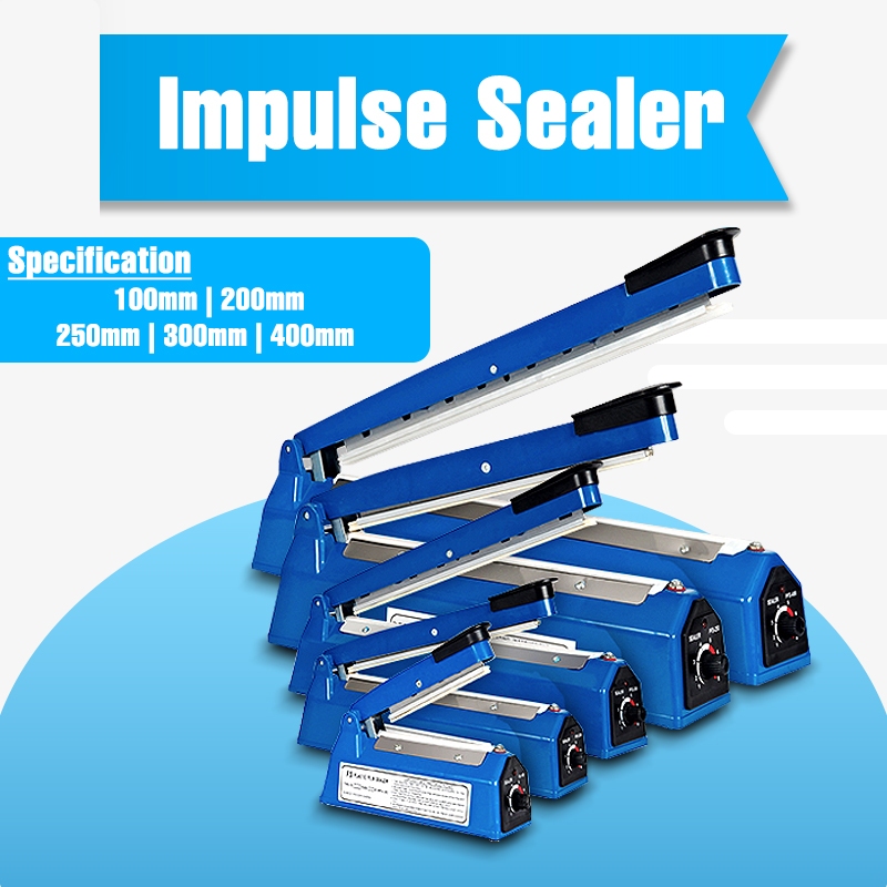 Impulse Sealer Machine 100mm 200mm 250mm 300mm 400mm Plastic Sealing ...
