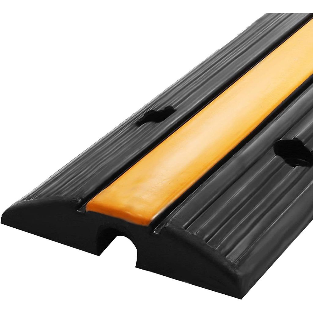 Rubber Cable Ramp Yellow Black 2 Channels Hump Cover Protector | Shopee ...